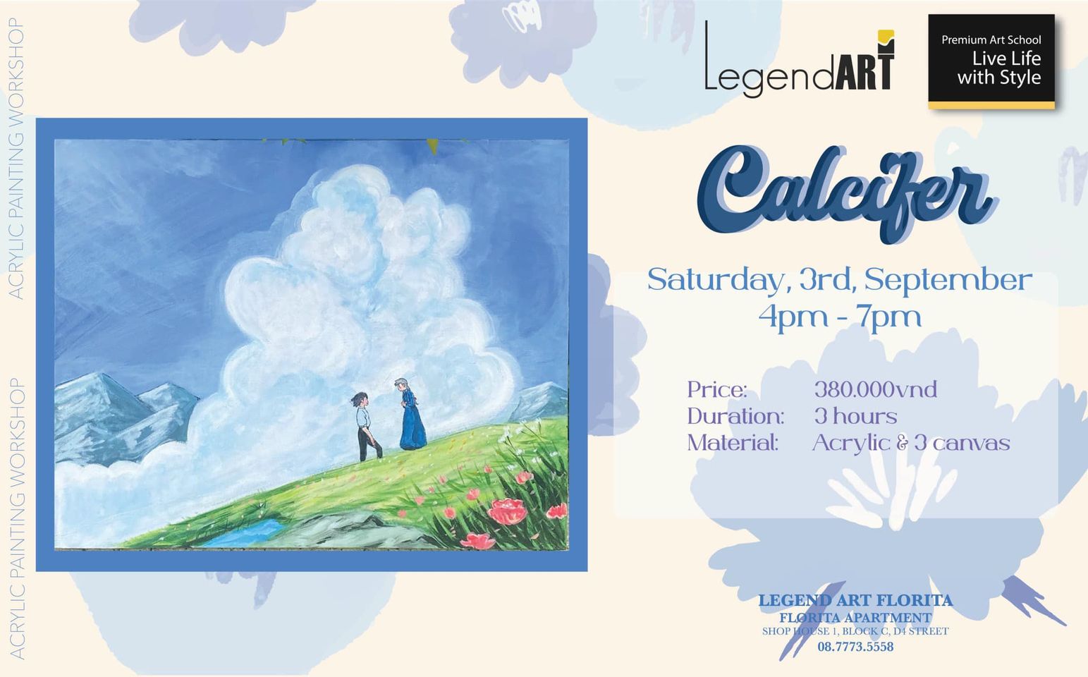 LEGEND ART FLORITA - ACRYLIC ART WORKSHOP. 4PM, 3/9/22 - Legend Art