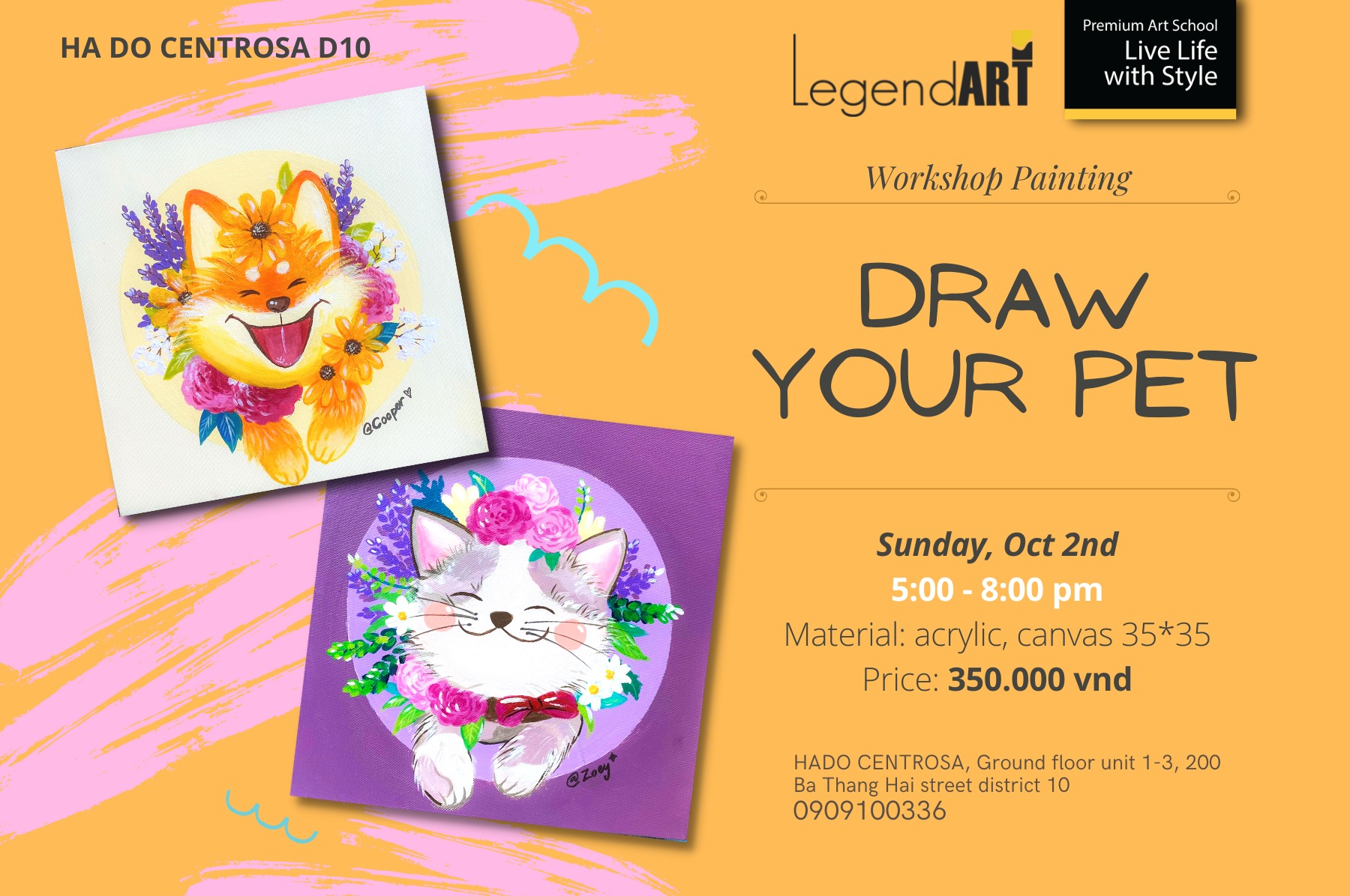 LEGEND ART HA DO CENTROSA - ACRYLIC ART WORKSHOPS. 5PM, 2/10/22 ...