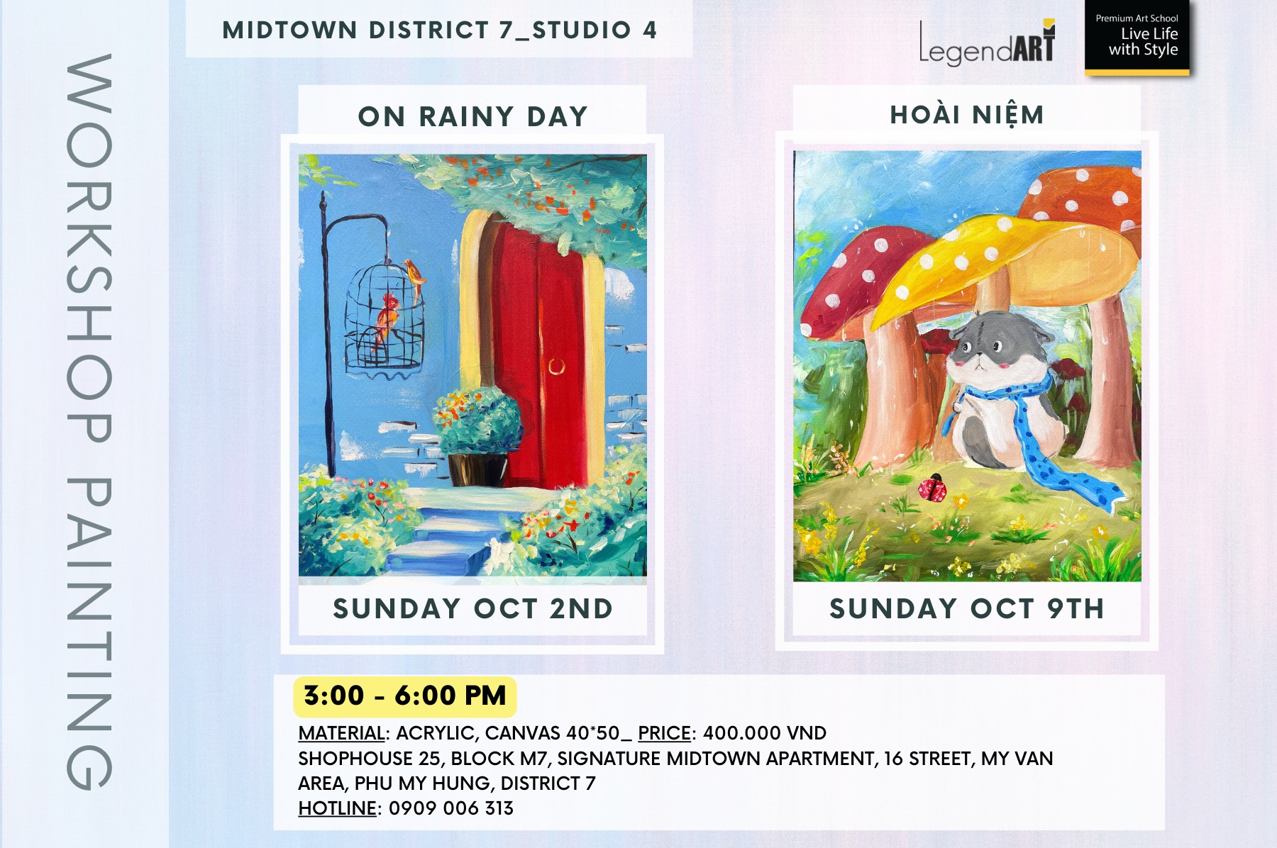 LEGEND ART MIDTOWN - ACRYLIC ART WORKSHOPS. 3PM, 2/10/22 - 9/10/22 ...