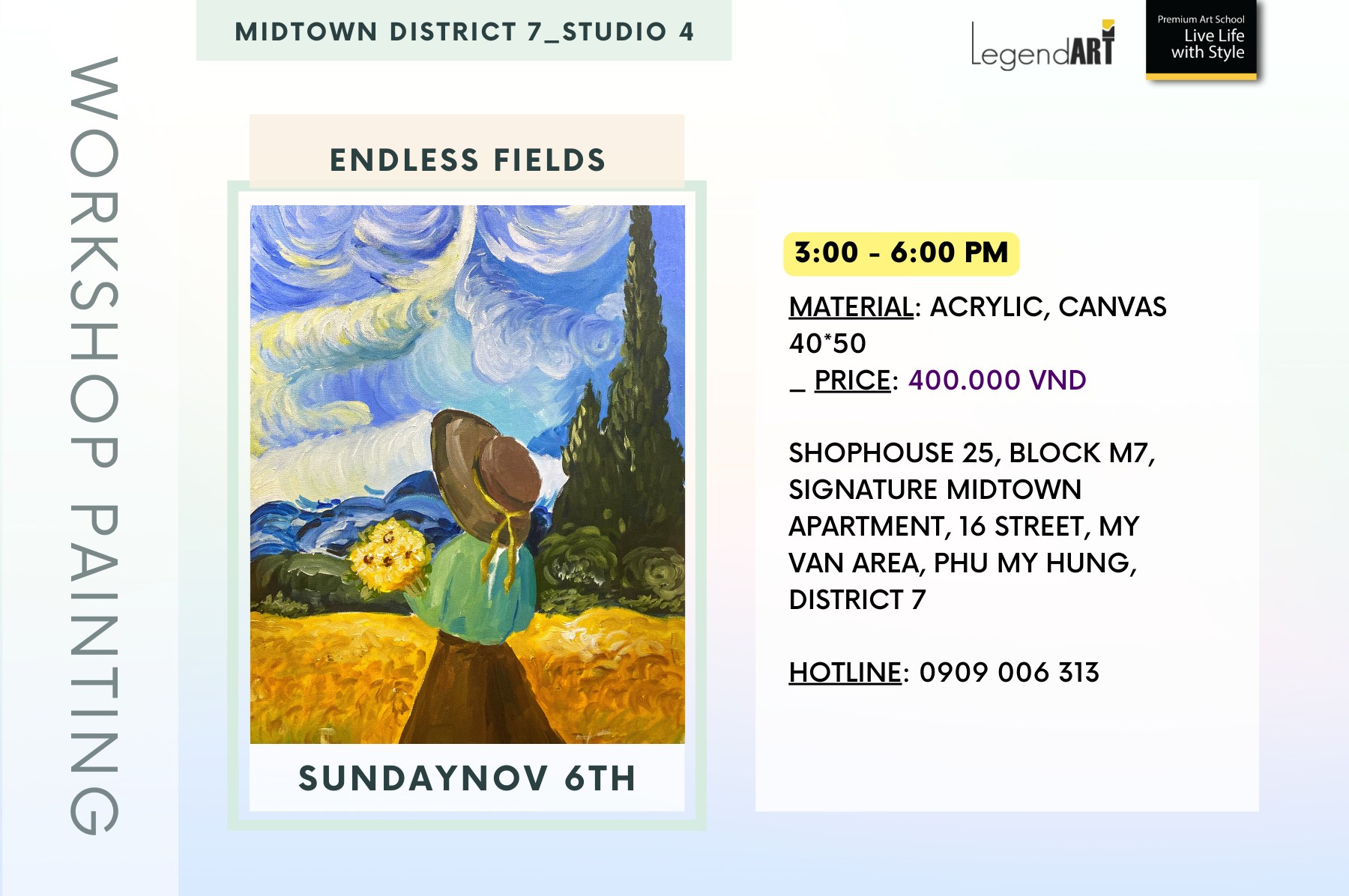 LEGEND ART MIDTOWN - ACRYLIC ART WORKSHOPS. 3PM, 6/11/2022 - Legend Art