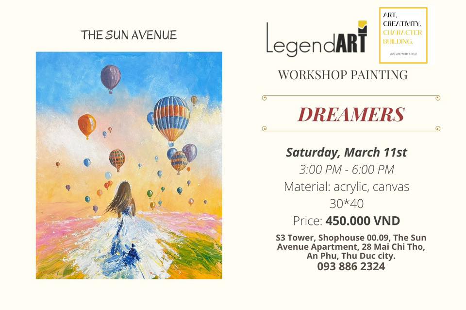 LEGEND ART THE SUN AVENUE - ACRYLIC ART WORKSHOP. 3PM, 11/03/2023 ...